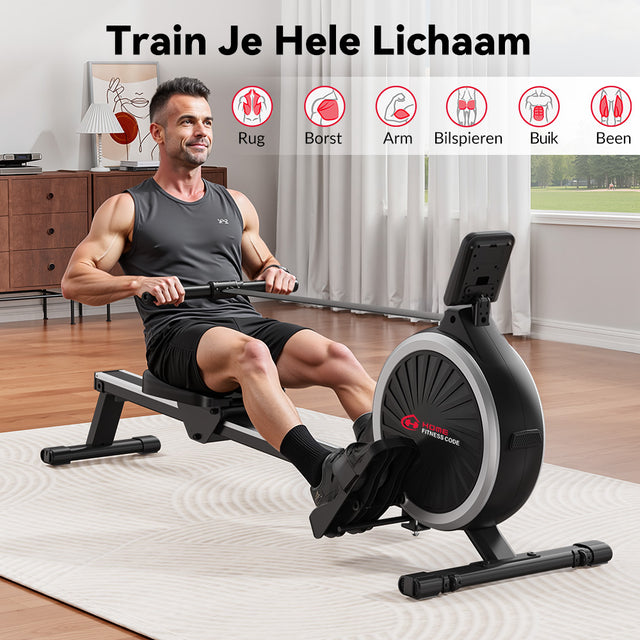Magnetische Roeimachine, Weerstand 16 Niveaus – HomeFitnessCode ...