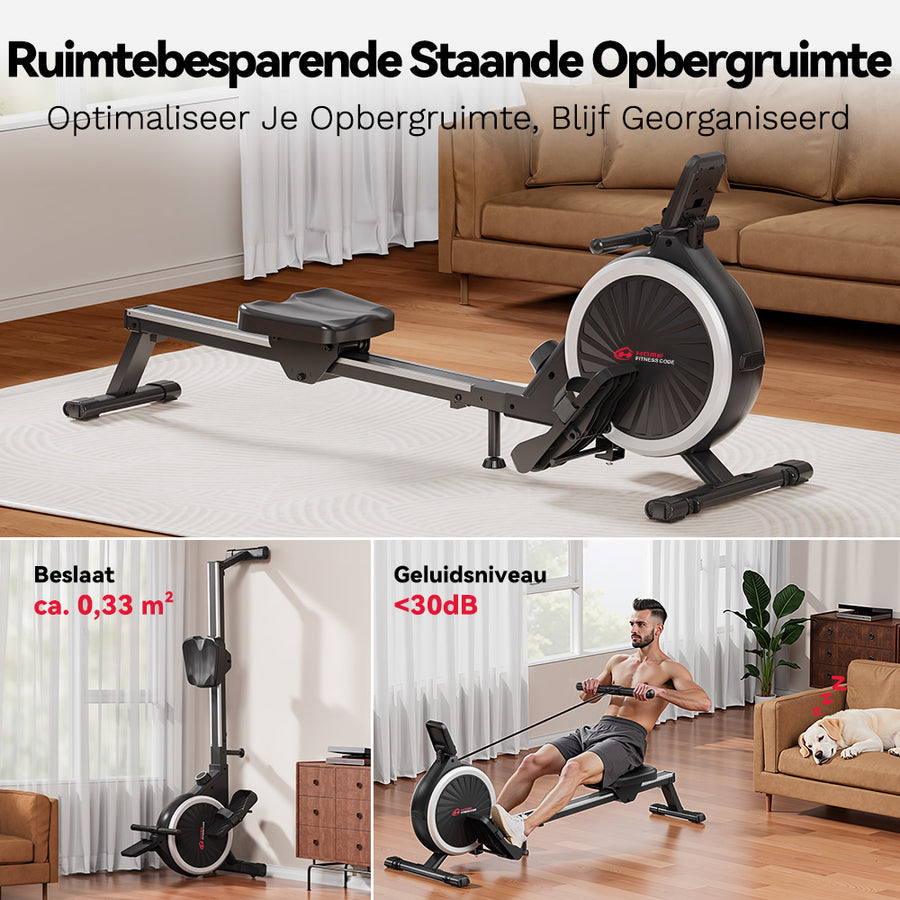 Magnetische Roeimachine, Weerstand 16 Niveaus – HomeFitnessCode ...