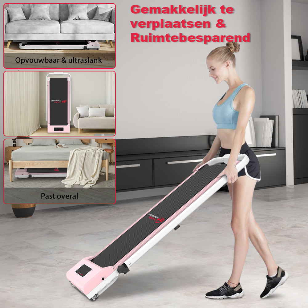 Opvouwbare loopband met bedieningsarmsteun en afstandsbediening, LCD-s ...